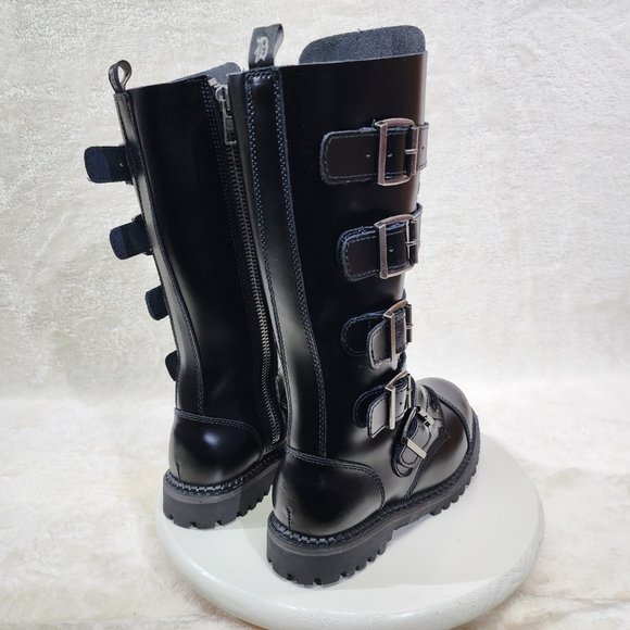 Demonia | Shoes | Demonia Riot8bk 18 Eyelet Unisex Steel Toe Knee Boot ...